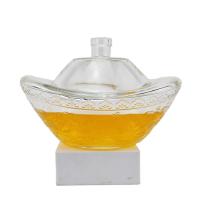 China Custom Color Glass Bottle Shipping Ingot Shape for Whiskey Vodka Rum Tequila Gin Spirit for sale