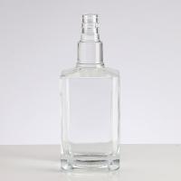 China Hot Stamping 500ml 750ml Cube Vodka Alcohol Spirits Liquor Whisky Wine Glass Bottle for sale