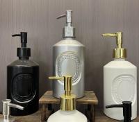 China Collar Material Glass 500ml Hand Sanitizing Packaging Foam Dispenser Bottle for sale