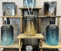 China 100ml and 300ml Clear Empty Luxury Aroma Perfume Reed Diffuser Glass Bottles with Box for sale