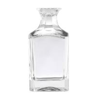 China OEM/ODM Welcome 2021 Amazon Square Whiskey Decanter 750ml Lead-free Glass Wine Bottle for sale