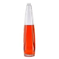 China Clear Evian Mineral Water Glass Bottle 350ml 500ml 750ml with Hot Stamping Cap and Wine for sale