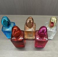 China High End Square Bottom Blue Perfume Bottle with Box Customized 30mL 50mL Clear Glass for sale