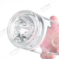 China 750ml Cylindrical Vodka Glass Wine Bottle Glass Bottle with Acid Etch Surface Handling for sale