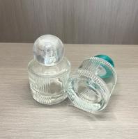 China Beverage Glass Cylinder Shape Striped Classical Fragrance Parfum Spray Bottles 30ml 50ml for sale