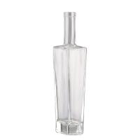 China Spray Cap Square Vodka Glass Bottle Ideal for Whiskey Gin Bourbon Vodka Brandy Storage for sale