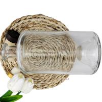 China Acceptable Customer's Logo 500ml Clear Brandy Whiskey Empty Wine Bottle with Cork for sale