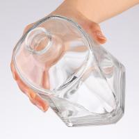 China Natural Wooden Cork and Clear Glass Luxury Flint Gin Bottle 100ml 200ml 375ml 500ml 750ml for sale