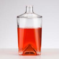 China Natural Wooden Cork and Clear Glass Luxury Flint Gin Bottle 100ml 200ml 375ml 500ml 750ml for sale