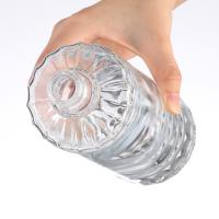 China Customized Logo Clear Glass Round Wine Bottle with Short Neck and Thin Mouth Beverage for sale