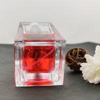China 30ml 50ml 100ml Square Spray Bottle Glass Perfume Bottle with Rubber Stopper Sealing Type for sale