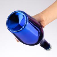 China 750ml Antique Blue Champagne Glass Bottle Wine Bottle with SCREW CAP Sealing Type for sale