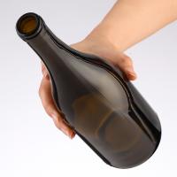 China 750 ml Glass Champaign Bottles in Black Matt Glass with Clients' Specific Requirements for sale