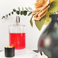 China Empty Silver Cap Round Glass Perfume Bottle with Thick Bottom and Clear Material for sale