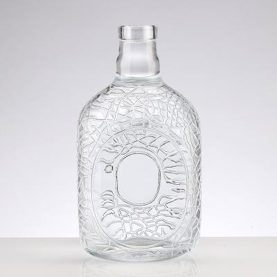 China Hot Stamping 1.5L Big Bell Shape Brandy Wine Glass Bottle for Vodka Whisky Rum for sale