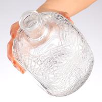 China Hot Stamping 1.5L Big Bell Shape Brandy Wine Glass Bottle for Vodka Whisky Rum for sale