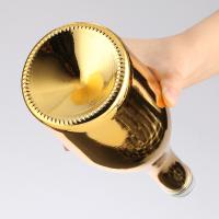China 375ml 500ml 750ml Wine Bottle Electroplating Champagne Glass Bottle Sealed with Cork for sale