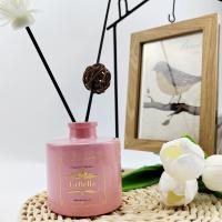China Matte Pink Glass Round Bottom Diffuser Bottle 150ml 200ml with Eco-friendly Material for sale