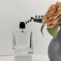 China Capacity 30ml Transparent Square Perfume Glass Bottles with Acceptable Customer's Logo for sale
