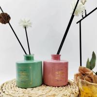China Matte Pink Glass Round Bottom Diffuser Bottle 150ml 200ml with Eco-friendly Material for sale