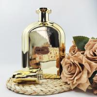 China Glass Base Material Aromatherapy Bottle 300ml Gold Electroplated Perfume Oil Bottle for sale
