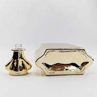 China Glass Base Material Aromatherapy Bottle 300ml Gold Electroplated Perfume Oil Bottle for sale