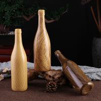 China Clients' Specific Requirements Wood Pattern Style 75cl Glass Bottles for Wine and Beer for sale