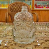 China Hot Stamping Surface Handling Glass Skull Bottle with Stopper 700ml 750ml Transparent for sale