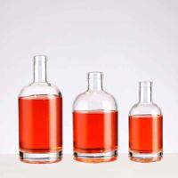 China 250ml/500ml/700ml/750ml/1L Glass Products for Wine Super Flint Empty Round Vodka Bottle for sale