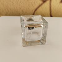 China Clear Frosted Flat Square Empty Glass Perfume Bottle 15ml 30ml 50ml 60ml with Glass Cap for sale