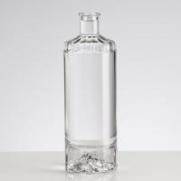 China Base Material Glass Cork Sealing 200ml 375ml 500ml Clear Bottle for Gin Tequila Rum for sale