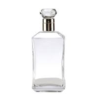 China Transparent Empty Glass Liquor Bottle for Custom Design Rectangular Gin Whiskey Rum for sale