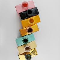 China 100mL Multi-Color Flat Square Aromatherapy Glass Bottle with Guaranteed and SCREW CAP for sale