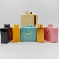 China 100mL Multi-Color Flat Square Aromatherapy Glass Bottle with Guaranteed and SCREW CAP for sale