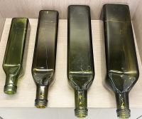 China 100ml 250ml 375ml 500ml 750ml Dark Green Cylinder Olive Oil Glass Bottles with Aluminum Cap for sale