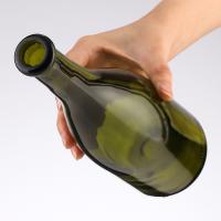 China Customer Satisfaction 500ml/750ml Amber Empty Wine Glass Bottle with Lid for sale