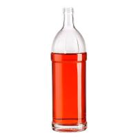 China Wine Bottle 1L Clear Glass Bottle With Aluminum Cap Customized Logo for sale