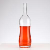 China Wine Bottle 1L Clear Glass Bottle With Aluminum Cap Customized Logo for sale