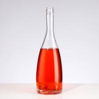 China Wine Bottle 1L Clear Glass Bottle With Aluminum Cap Customized Logo for sale