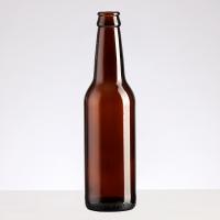 China 250ml 330ml 500ml 1L Empty Glass Beer Bottles Custom Amber Brown Blue with Crown Cap for sale