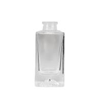 China Round Glass Aromatherapy Reed Diffuser Bottles Perfume Rectangle Glass Bottle with Caps for sale
