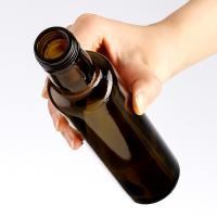 China Glass Products Round Shape 750ml 1L100ml 250ml 500ml Olive Oil Bottle Clear Antique Green for sale