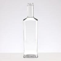 China Clear 1L Square Glass Bottle for Alcohol Spirits Liquor Whisky Gin 750ml 1000ml 200ml for sale