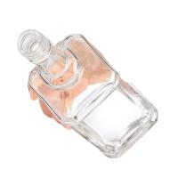 China Clear 1L Square Glass Bottle for Alcohol Spirits Liquor Whisky Gin 750ml 1000ml 200ml for sale