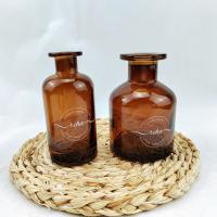 China Round Cap Clear Glass 200ml Aromatherapy Bottle for Car and Room Diffuser for sale