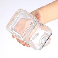 China Large Capacity Square Wine Bottle Made of Glass with Customized Logo and Transparent Design for sale