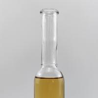 China Acceptable Customer's Logo Clear Color Long Neck 50ml 100ml Glass Oil Bottle with Cork Cap for sale