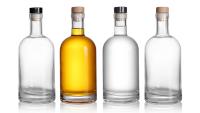 China Collar Material Clear Glass Body Material Glass 500ml Airtight Cork Cap Bottle for Liquor for sale