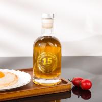 China Collar Material Clear Glass Body Material Glass 500ml Airtight Cork Cap Bottle for Liquor for sale