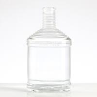 China High Weight Square Clear Empty Glass Bottles for Liquor 250ml 500ml Extra Flint Embossed for sale